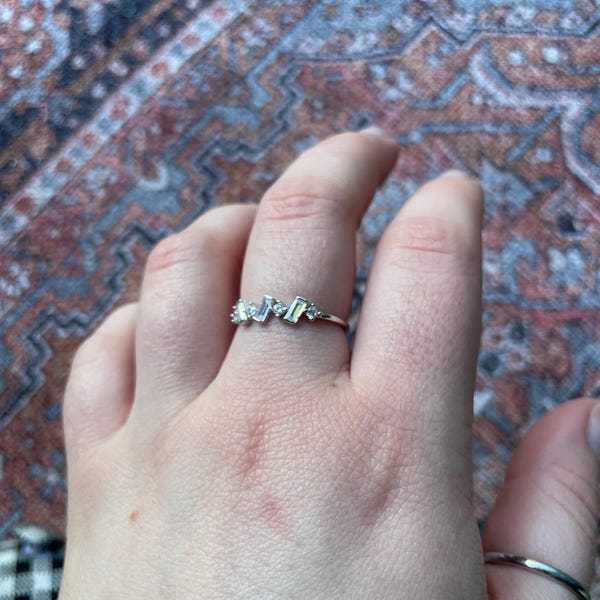 Tiny CZ Starburst Internally Threaded Flat Back/screw Back(barbell ...