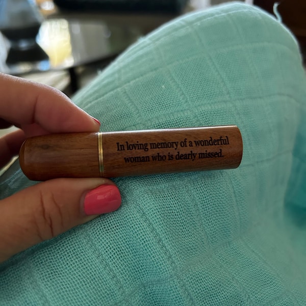 Lovely Natural Walnut Cremation Urn / Scattering Tube - Fits in Pocket ...