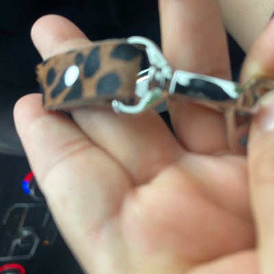 Leopard Design Leather Keychain for Women , Leather Key Ring, Leather ...