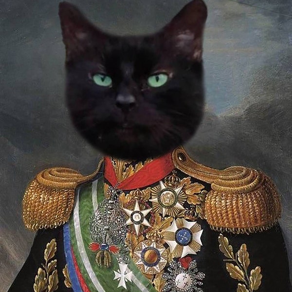 Warrior Cats Renaissance Dress Medieval Dress Royal Prince Cat Portrait ...