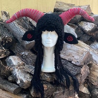 Crochet PATTERN: Krampus Hat / Ram Hat / Goat Hat / Wild Thing Hat ...