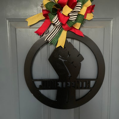 Wooden Juneteenth Door/wall Monogram Door Hanger, Juneteenth Door ...