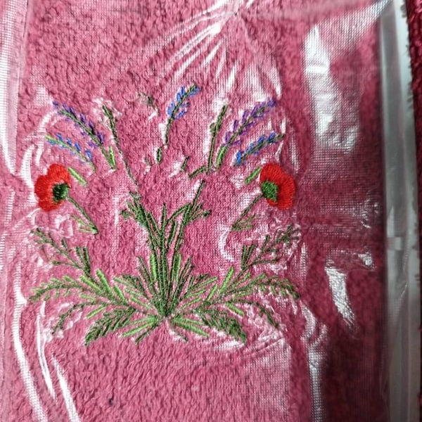 Wildflower Meadow Embroidery Design: Daisy, Poppy, Lavender (PES File ...