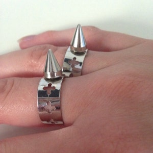 Black Faux Leather Adjustable O Ring Double Straps Spike Stud - Etsy