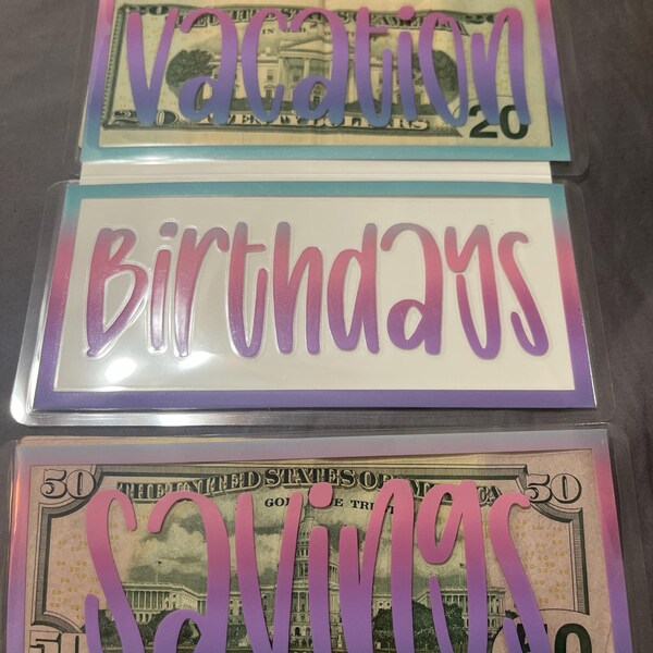 Wallet Size Clear Cash Envelopes Customized Cash Stuffing Envelopes ...