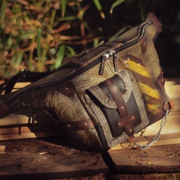 Post-apocalyptic, Dirty, Tattered Leather Khaki Green and Brown ...