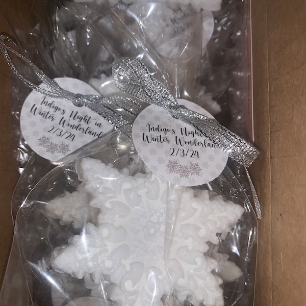 Elegant Snowflake Soaps - Winter Baby Shower Favors, Christmas Soap ...