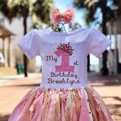 Princess Tiara Pearls 1 Applique Machine Embroidery Design Birthday ...