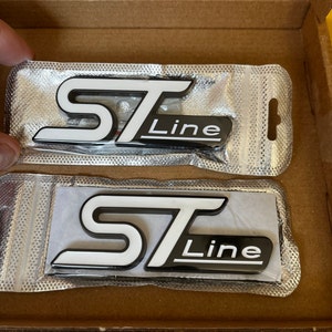 ST Line Rear Boot Tailgate Badge for Ford Focus Fiesta Mondeo Escape ...