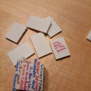 Miniature Rounded Edge Book Plastic Pieces | Blank Book Pieces - Etsy