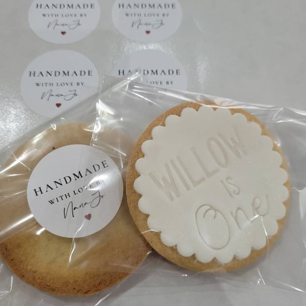 Personalised Handmade With Love Sticker // Custom Business Stickers ...
