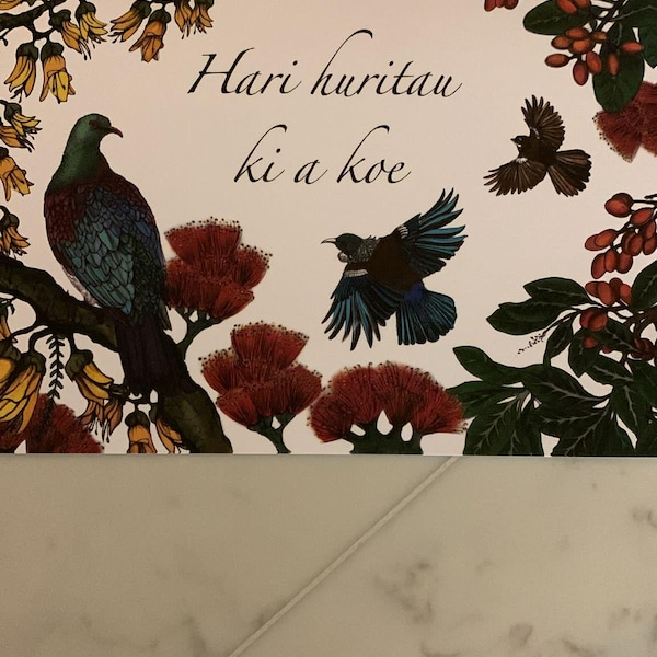 Hari Huritau (happy Birthday) Greeting Card | Māori Language Birthday ...