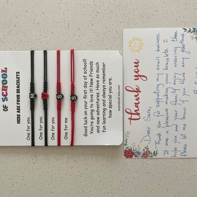 First Day of School Bracelets Back to School Gift Family - Etsy