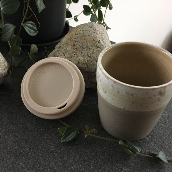 Ceramic Travel Mug Pottery Keep Cup Handmade Reusable Coffee Mug Ready ...