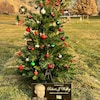 Custom Black Granite Human Memorial Stone With Two Holders, Human ...