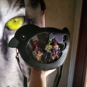 Crow Ita Bag Black Crossbody Purse - Etsy