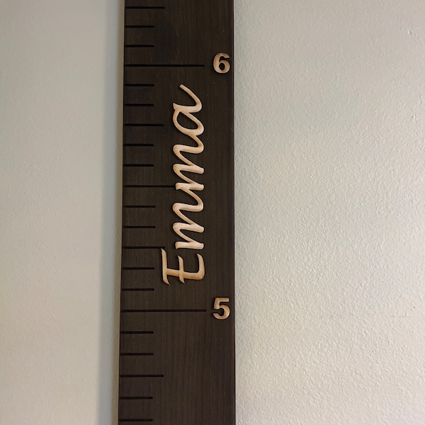 Personalized Wooden Growth Chart Wooden Growth Ruler Wood Growth Chart ...