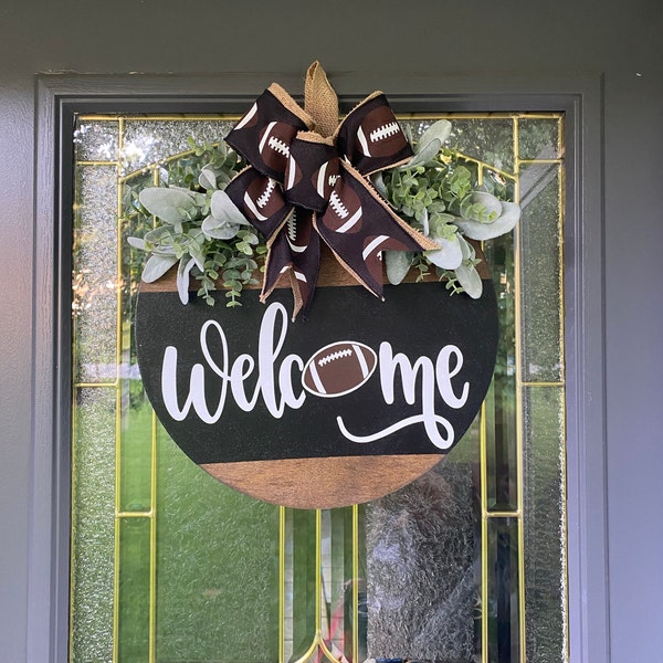 Football Front Door Decor | Football Sign | Sports Sign | Football ...