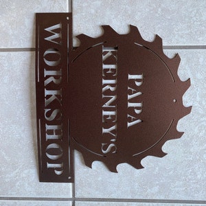 Papas Workshop Sign, Fathers Day Gift for Grandpa, Papa's Garage Sign ...