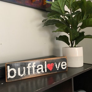 Buffalove Rustic Wooden Sign - Etsy