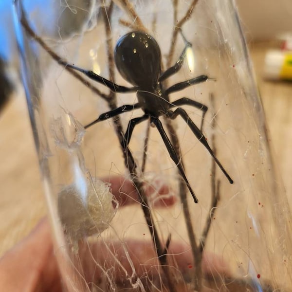 Glass Spider Figurine, Figurine Blown Glass Spider, Handblown Glass ...