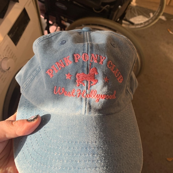 Embroidered Cap With Pink Pony Club Design - Choose From Different ...