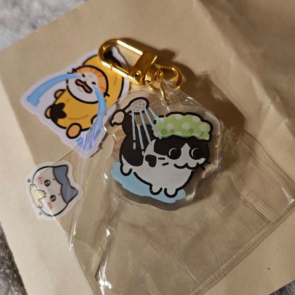 Cat Meme Keychain Double-sided Acrylic Charm - Etsy