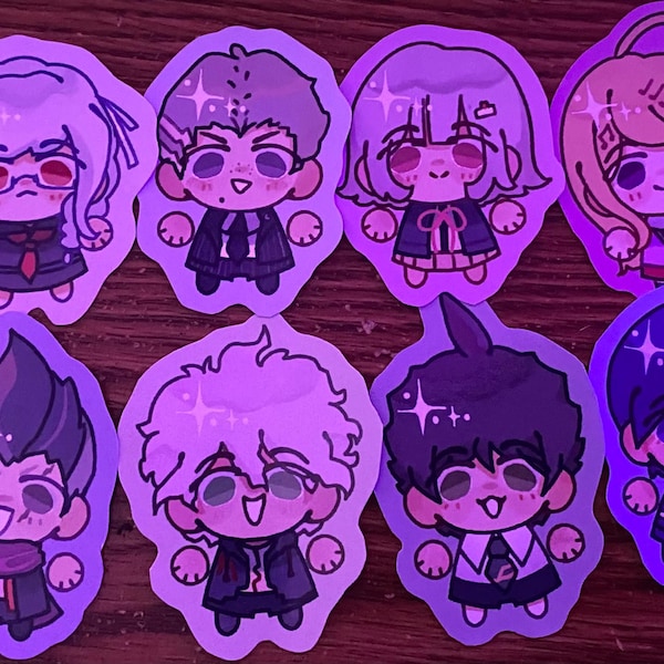 OMORI Silly Character Sticker Skrunkly OMORI, Aubrey, Kel, Hero, Mari ...