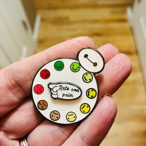 Rate Your Pain Spinner Pin Therapist Doctor Medical Robot Kids Hospital ...