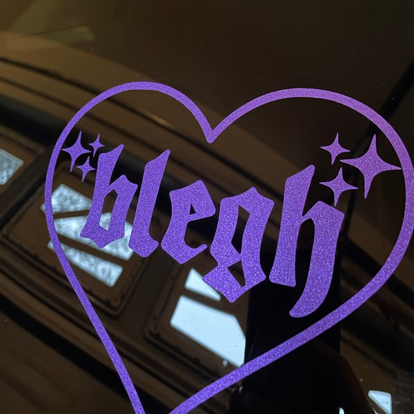 BLEGH Heart Decal - Etsy