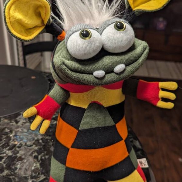 Handmade Cute Plushy, Friendly Monster, Gift Under 40 Dollars, Therapy ...