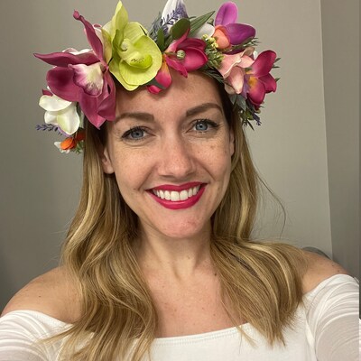 Tropical Flower Crown - Etsy