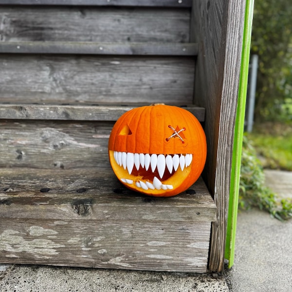 Pimp My Pumpkin Teeth - Pumpkin Teeth - Halloween Decoration - Etsy