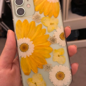 Pressed Flower Dried Flower Clear Phone Caseiphone 7 8 Plus X - Etsy