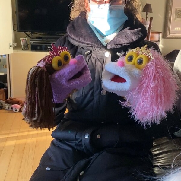 Funny Sock Puppet in Christmas Colors Gift for Young Children , Unique ...