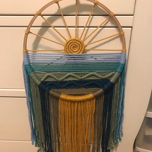 Modern Macrame Sunrise Sunset Wall Art, Minimalist Boho Sun Sunshine ...