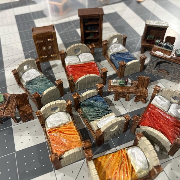 Tavern Furniture Set Dnd Miniature Terrain, Dungeons and Dragons, D&D ...