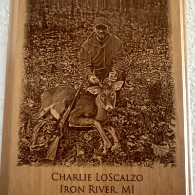 Personalized Laser Engraved Hunting Photo Onto Plaque hunting Pictures ...