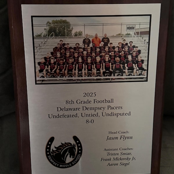 Custom Sports Plaque, Team Photo Display Picture, Personalized Gift for ...
