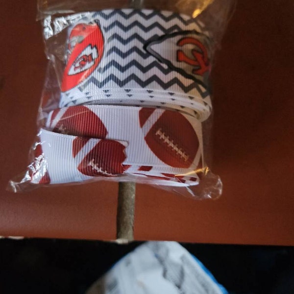Kansas City Chiefs Inspired Grosgrain Ribbon And/or Coordinating 1 ...