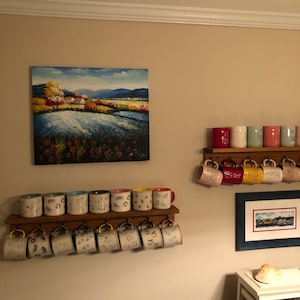 10 Cup Coffee Mug Holder With 4 or 5 Shelfmug Rackcustom Mug Rackcoffee ...