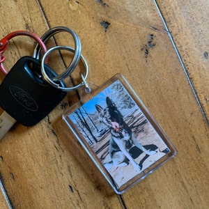 Photo or Promotional Logo Key-chain Double Sided Acrylic Rectangle ...