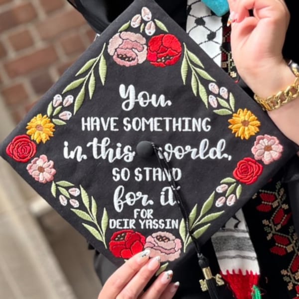 Custom Embroidered Graduation Cap Topper | Personalized Grad Cap ...