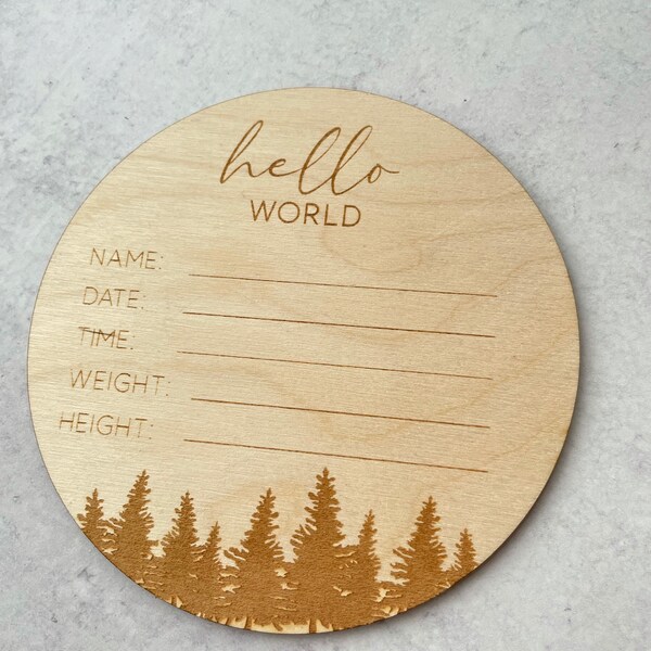 Complete Set of Forest Themed Baby SVG Wooden Rounds, Digital Cut File ...