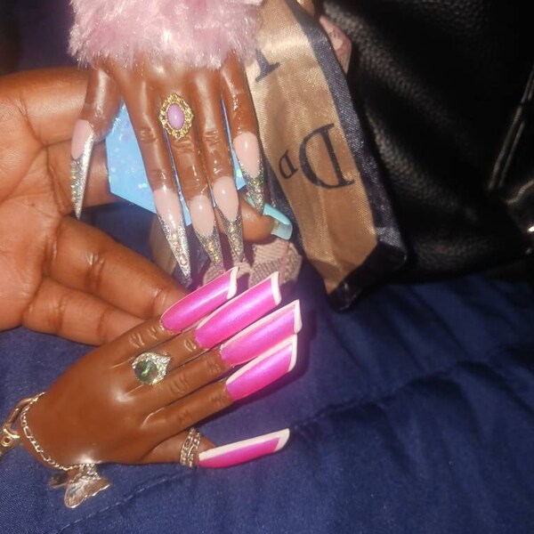 Cash Diamond Press on Nails | Bling Nails| Square| Luxury Nails ...