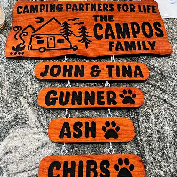 Camping Signs Pop up Camper Sign Campsite Sign Custom Wood Signs ...