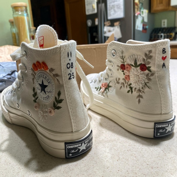 Embroidered Converse/ Converse Custom Constellation Embroidery ...