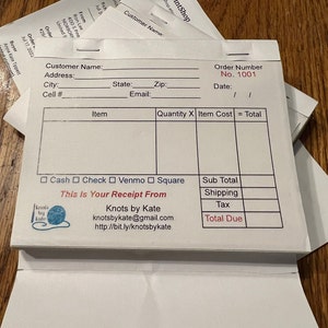 3 Part Ncr Custom Sales Receipt Book Full Color 5.5 X 8.5 50 - Etsy