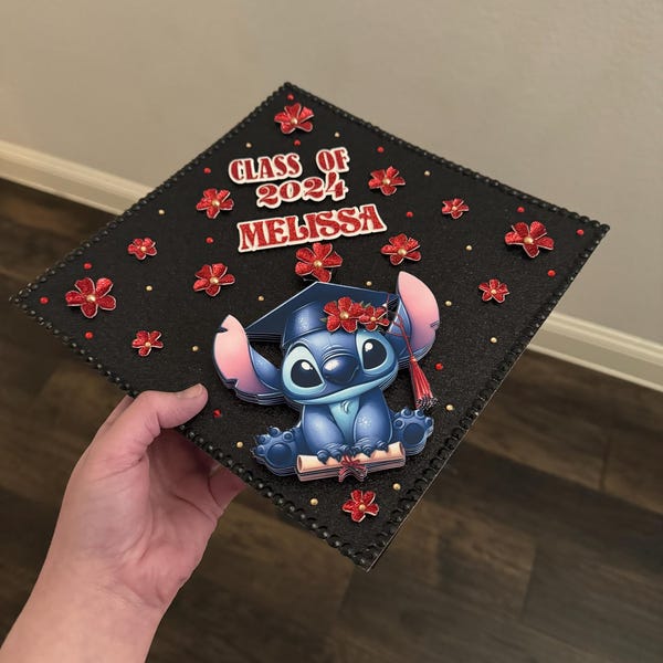 Stich Graduation Cap Topper, Customize Stich Grad Cap, Class of 2026 ...