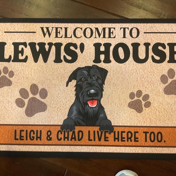 Personalized Dog Cat Doormat, Custom Pet Welcome Mat, Funny Dog Mat ...